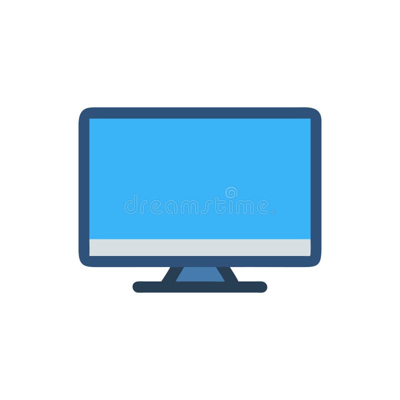 Compact Plasma TV Icon for Small Spaces Stock Image - Illustration of ...