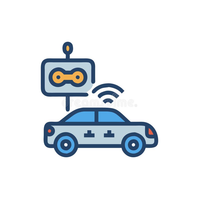 Compact Remote Control Car Icon for Kids Stock Photo - Illustration of ...