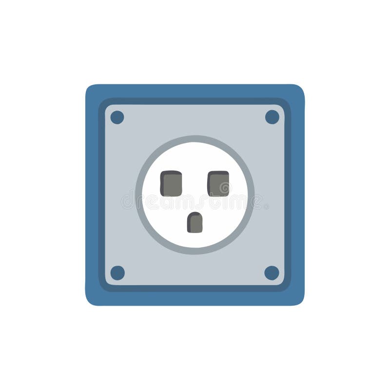 Compact Wall Socket Icon for Easy Access Stock Image - Illustration of ...