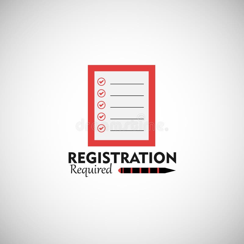 Creative Design of Registration Required Stock Illustration ...