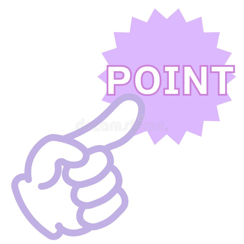 Icon Illustration of Hand Pointing To Convey a Point Stock Vector ...
