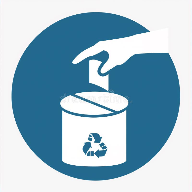 Icon or Illustration Throwing a Paper into the Trash Stock Illustration ...