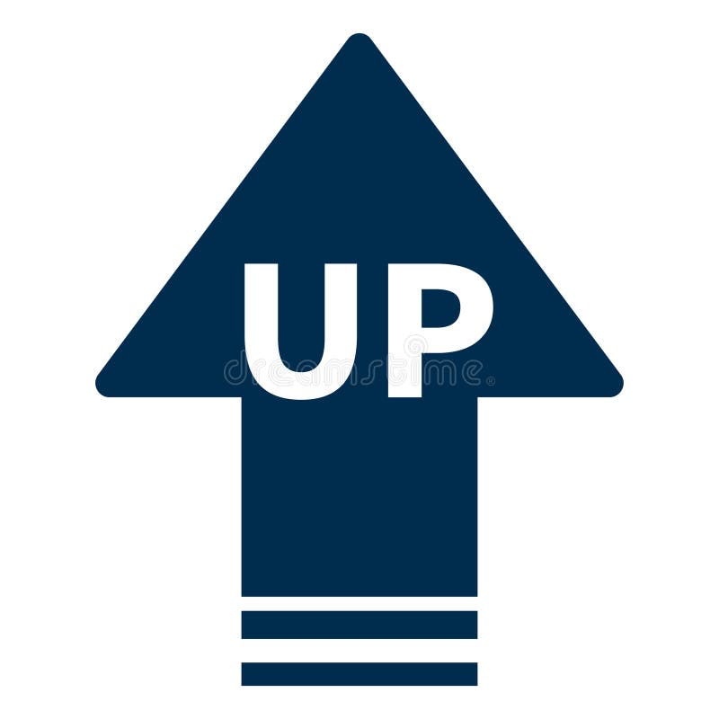 Icon Illustration of an Upward Arrow Representing an Increase Stock ...