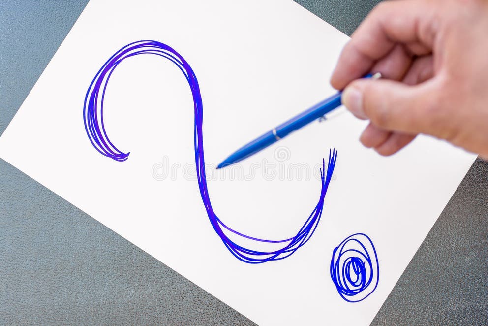 Blue Question Mark with a Pen Pointing To the Question Mark Stock Photo ...