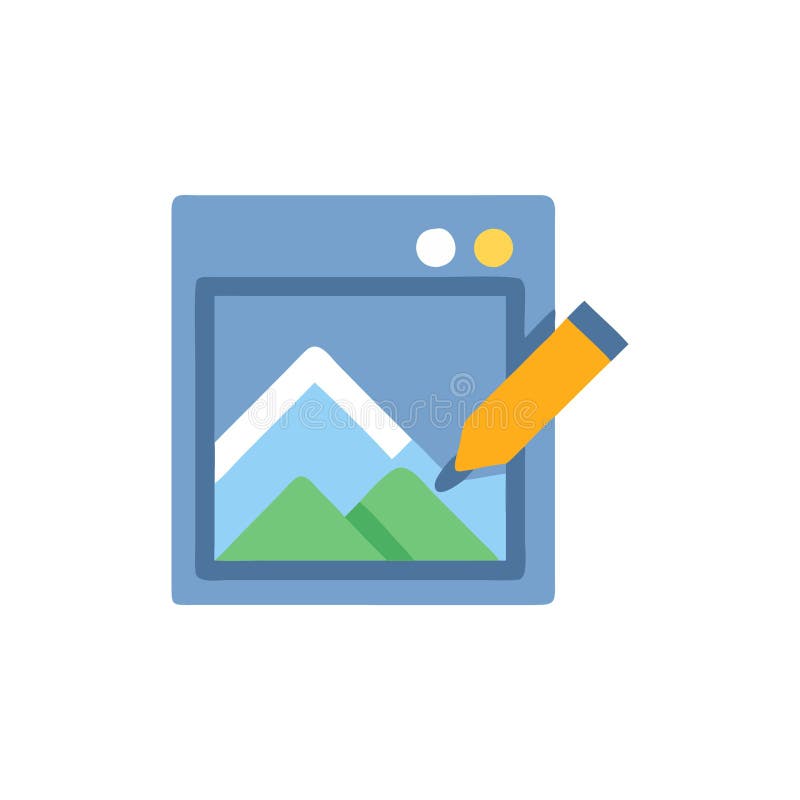 Icon of Image Editor for Digital Art Stock Image - Illustration of link ...