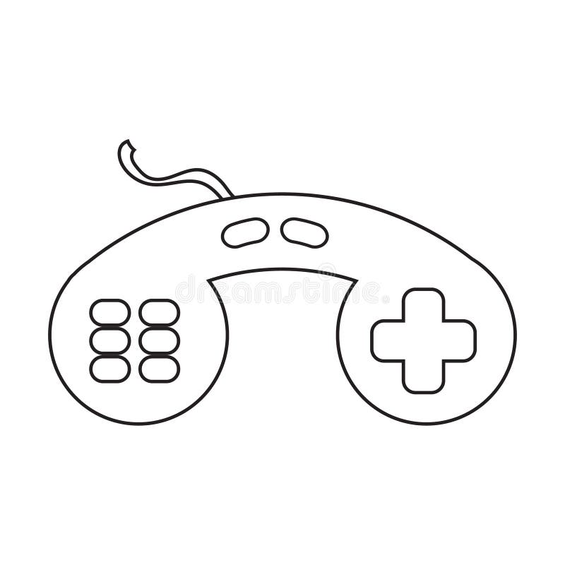 Icon with the Image of the Game Joystick. a Simple Drawing without ...