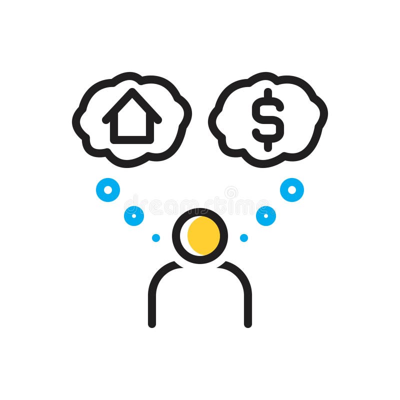 Multi Color Icon for Imagine, Assume and Fancy Stock Illustration ...