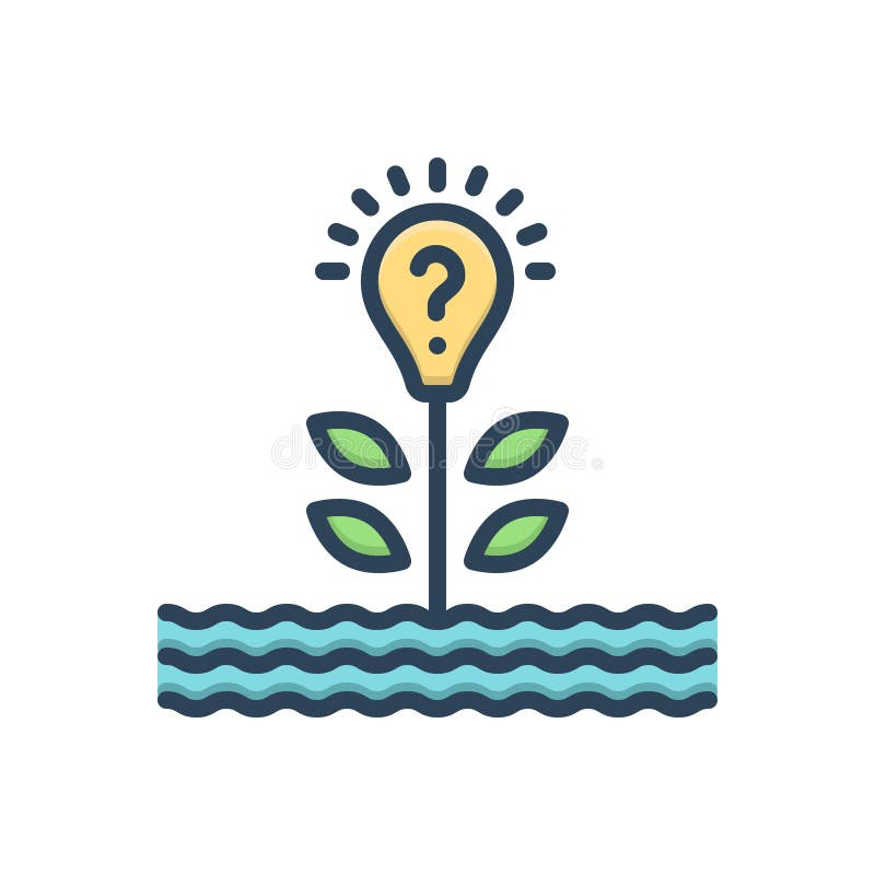 Color Illustration Icon for Imagine, Envision and Speculate Stock ...