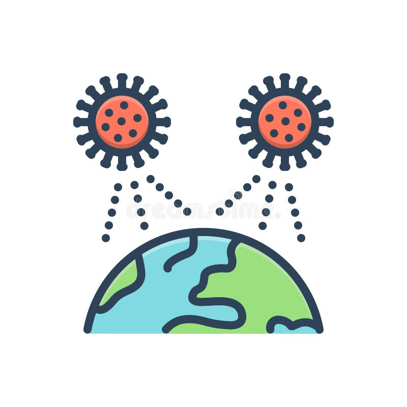 Color Illustration Icon for Impact, Epidemic and Spread Stock Vector ...