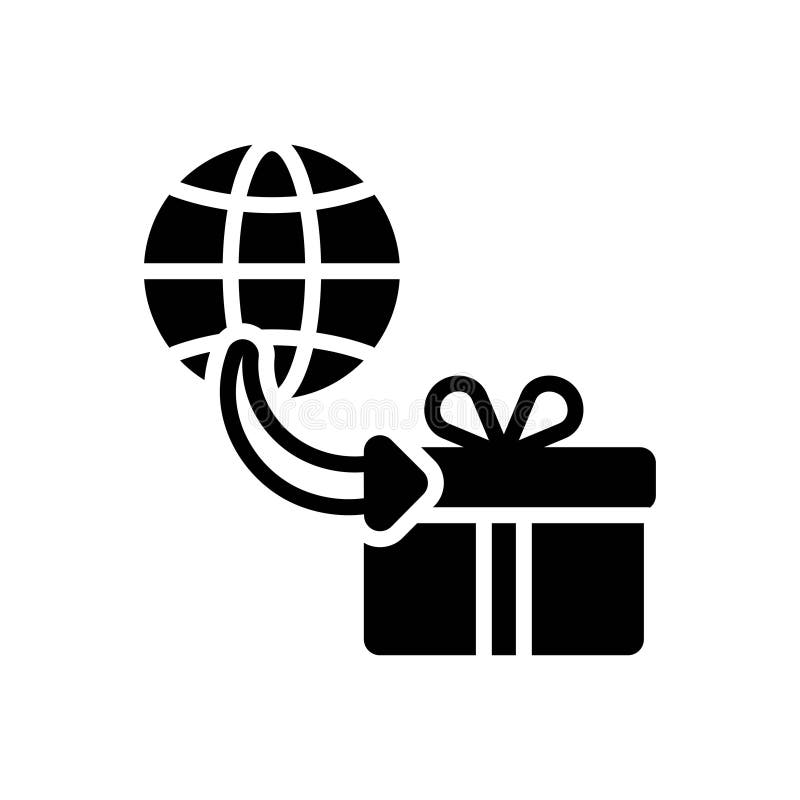 Black Solid Icon for Imported, Exotic and Foreign Stock Vector ...