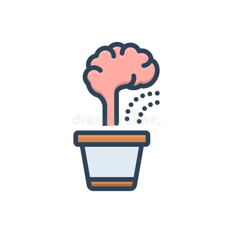 Color Illustration Icon for Improvement, Brain and Development Stock ...