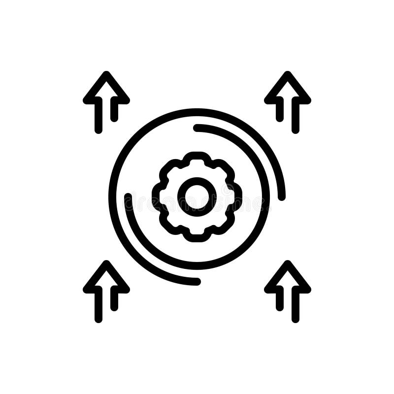 Black Line Icon for Improvement, Reform and Workflow Stock Vector ...