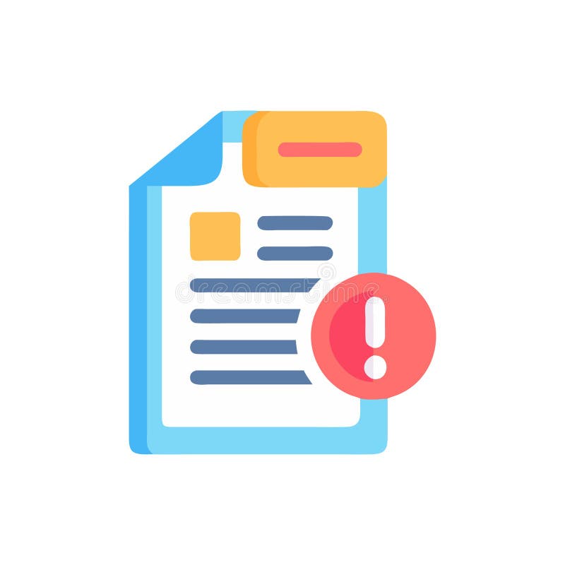 Icon of Incident Report for Compliance Stock Photo - Illustration of ...