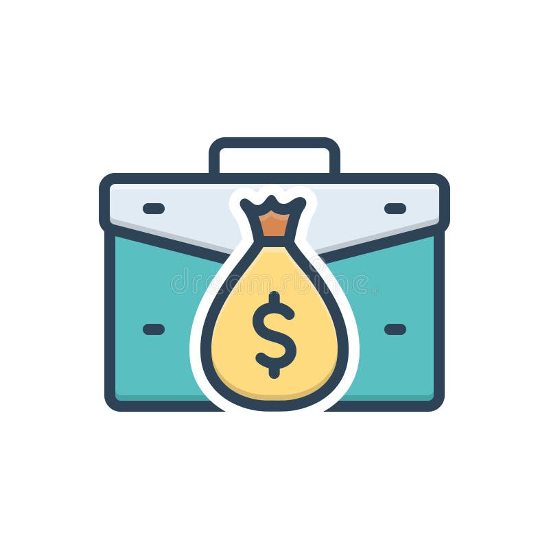 Color Illustration Icon for Income, Earning and Wages Stock ...