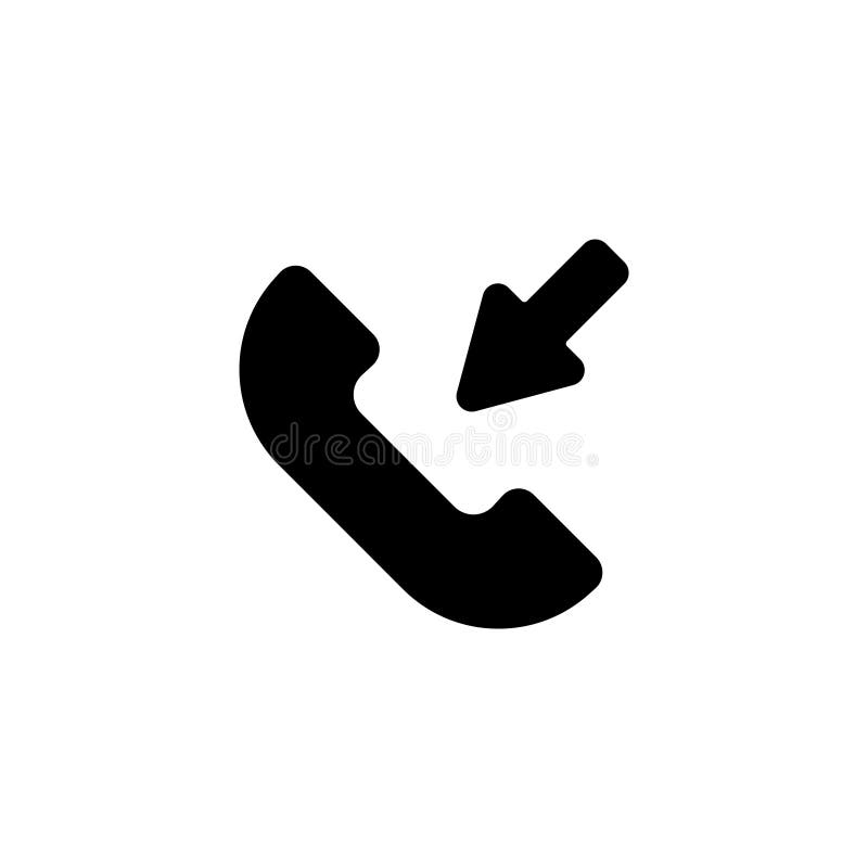 Icon. Incoming call symbol stock vector. Illustration of incoming ...