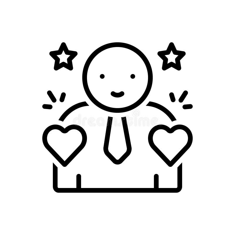 Black Line Icon for Incorruptible, Honesty and Upright Stock Vector ...