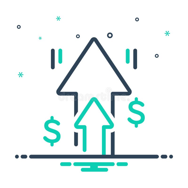 Mix Icon for Increased, Enhanced and Raise Stock Vector - Illustration ...