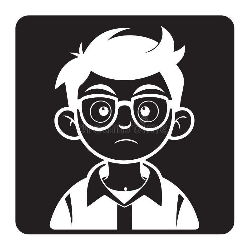 Icon for indecisive nerd stock vector. Illustration of glasses - 334754123