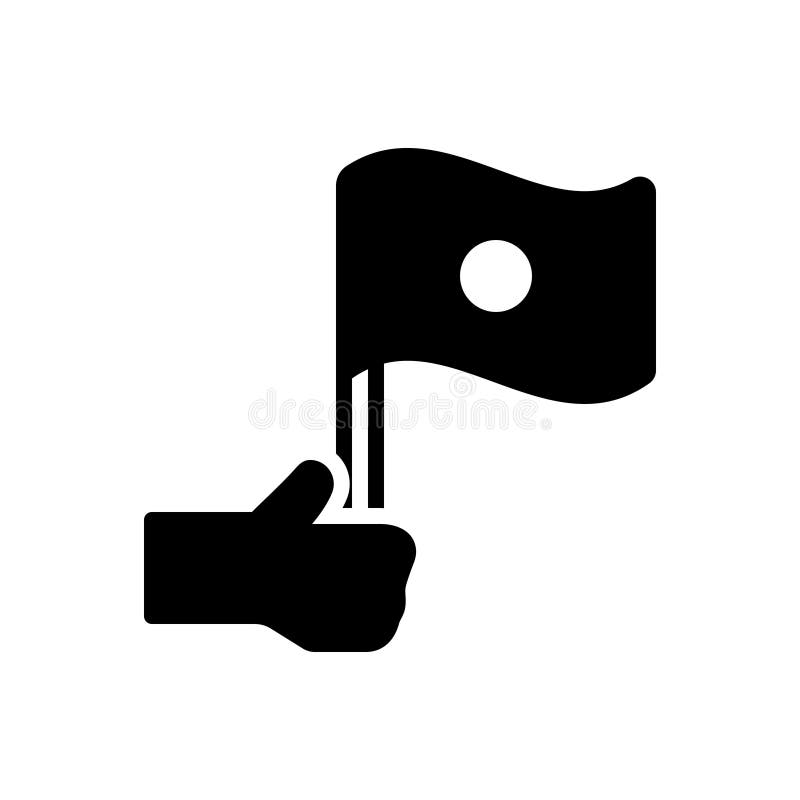 Black Solid Icon for Independent, Holding and Freedom Stock Vector ...