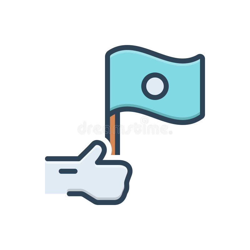 Color Illustration Icon for Independent, Autonomous and Self Sustaining ...