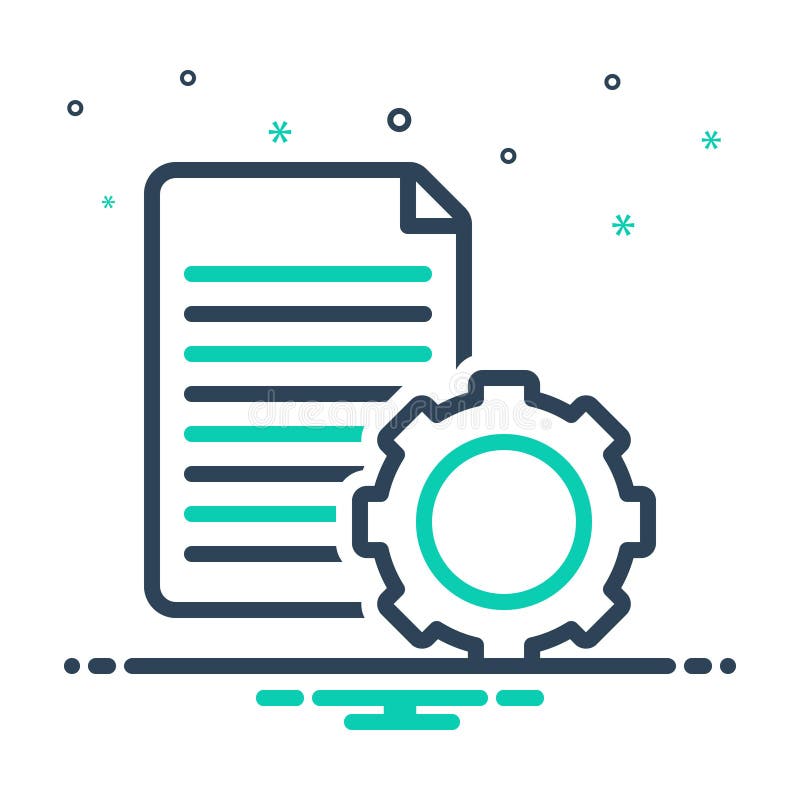 Mix Icon for Indexes, Table of Contents and Document Stock Vector ...