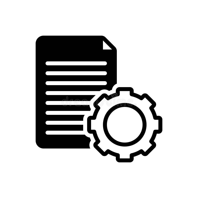 Black Solid Icon for Indexes, Table of Contents and Document Stock ...