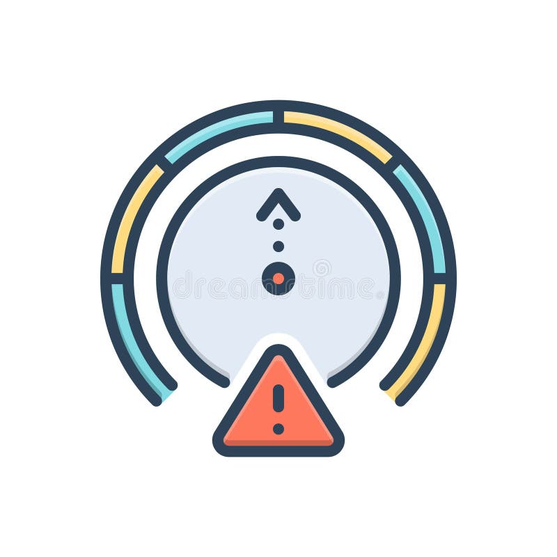 Color Illustration Icon for Indicator, Caution and Risk Stock ...