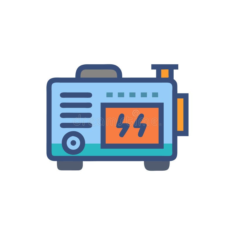 Icon of Industrial Power Generator Equipment Stock Photo - Illustration ...