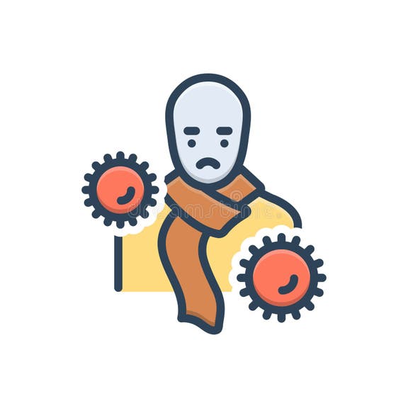 Color Illustration Icon for Infected, Infectious and Epidemic Stock ...