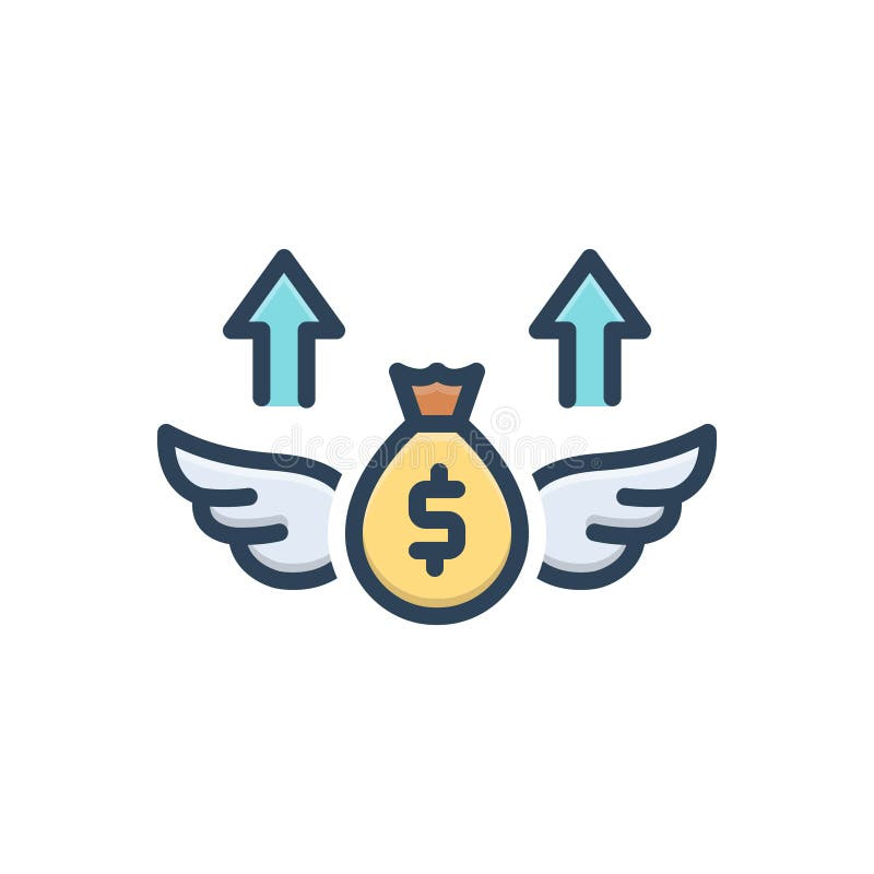 Color Illustration Icon for Inflation, Monetary and Economic Stock ...