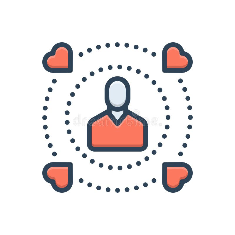 Color Illustration Icon for Influence, Efficacy and Force Stock ...