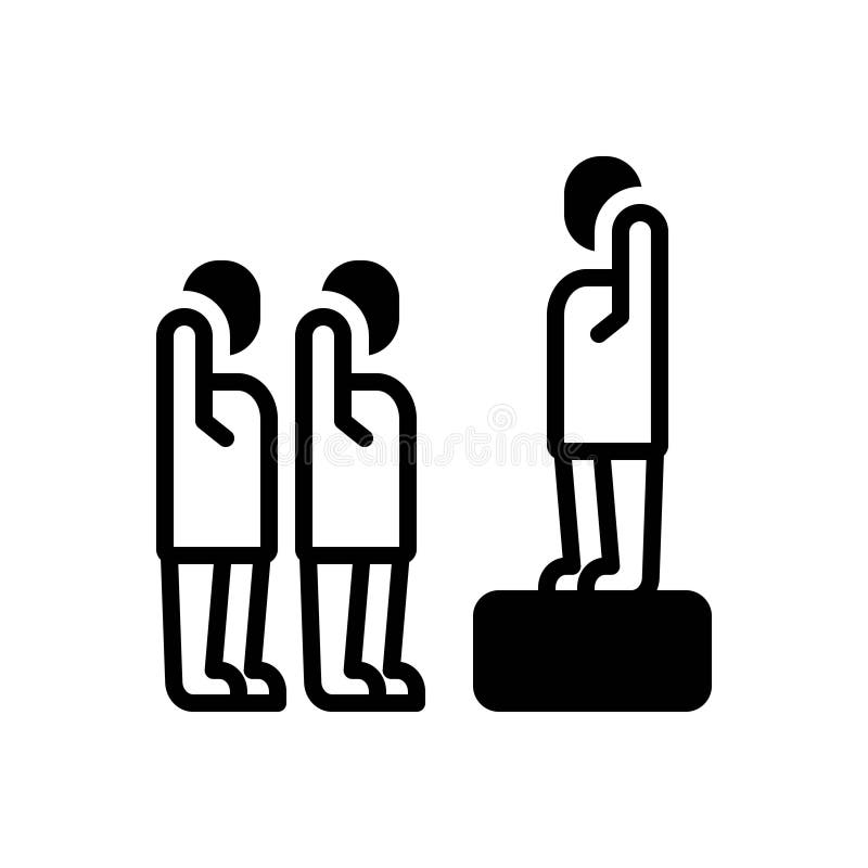 Black Solid Icon for Influenced, Affect and Guide Stock Vector ...