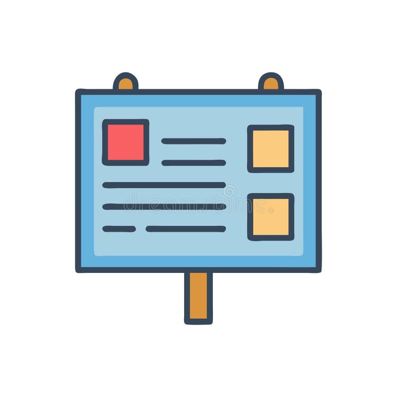 Icon for Information Board stock vector. Illustration of vector - 351932978