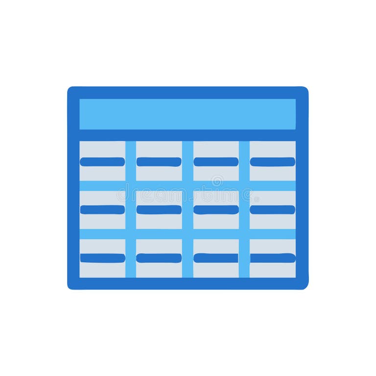 Icon for Information Tables Stock Vector - Illustration of information ...