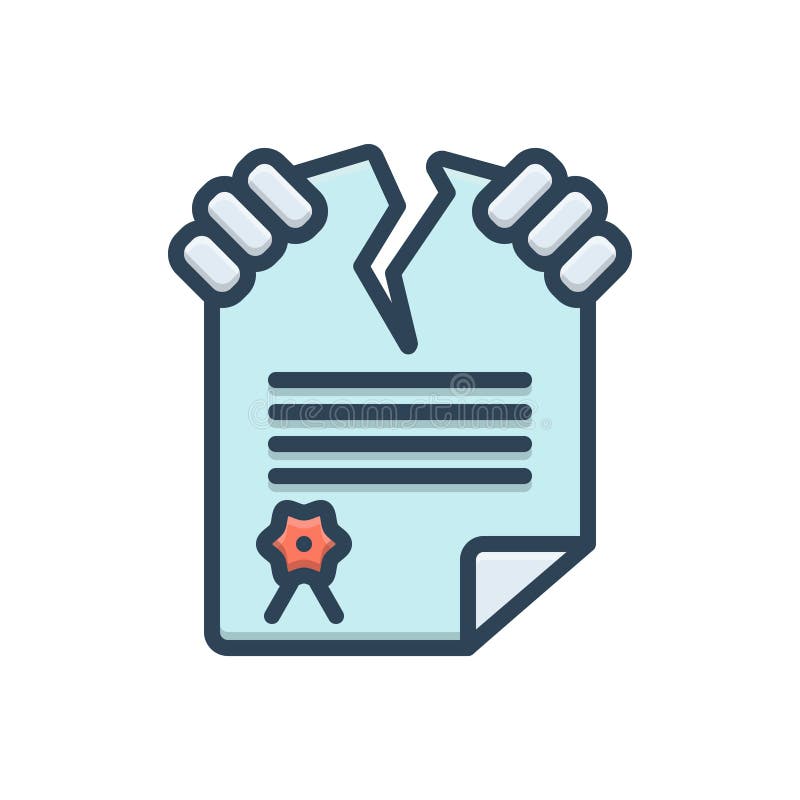 Color Illustration Icon for Infringement, Violation and Breach Stock ...