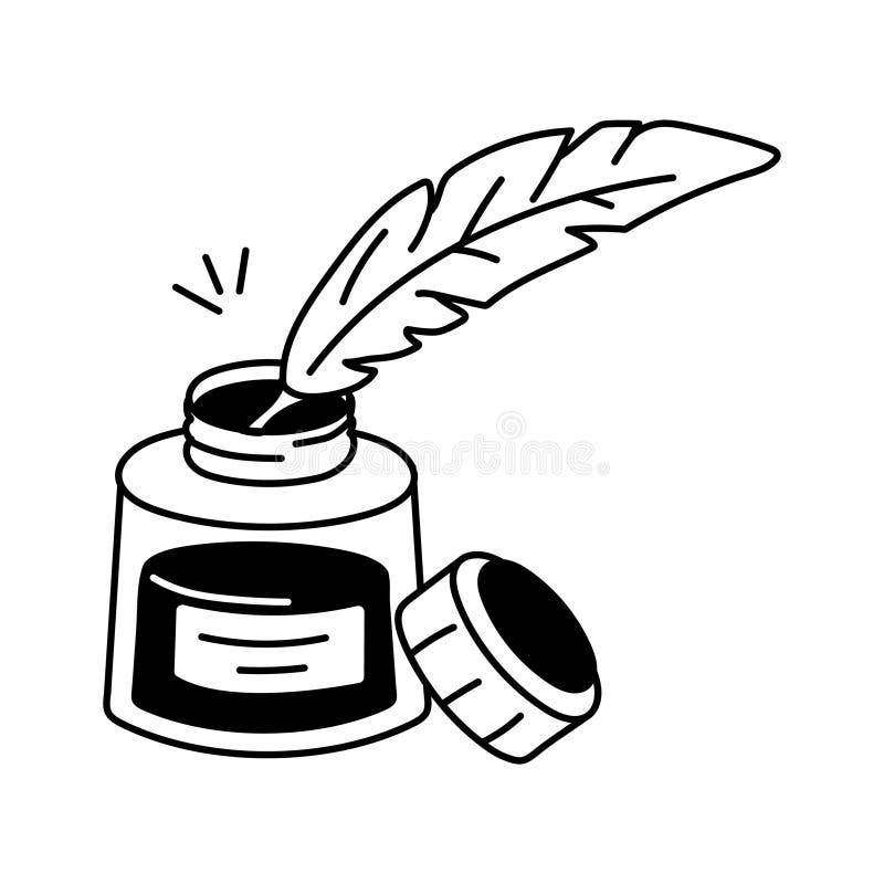 Icon of an Ink Bottle, Perfect for Artistic and Writing Tools Stock ...