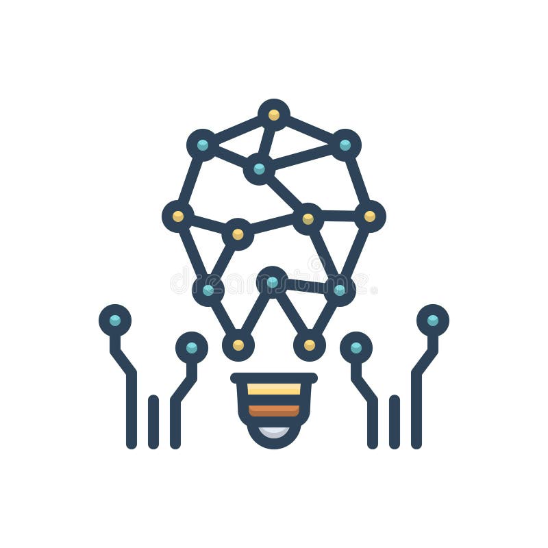 Color Illustration Icon for Innovation, Modernity and Digital Stock ...