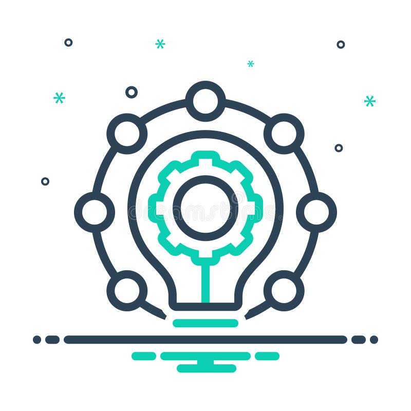 Mix Icon for Innovation, Modernization and Novelty Stock Vector ...