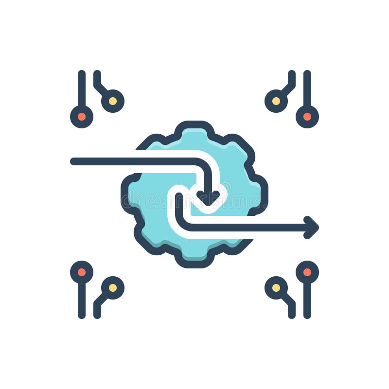 Color Illustration Icon for Input Output, Input and Electronic Stock ...