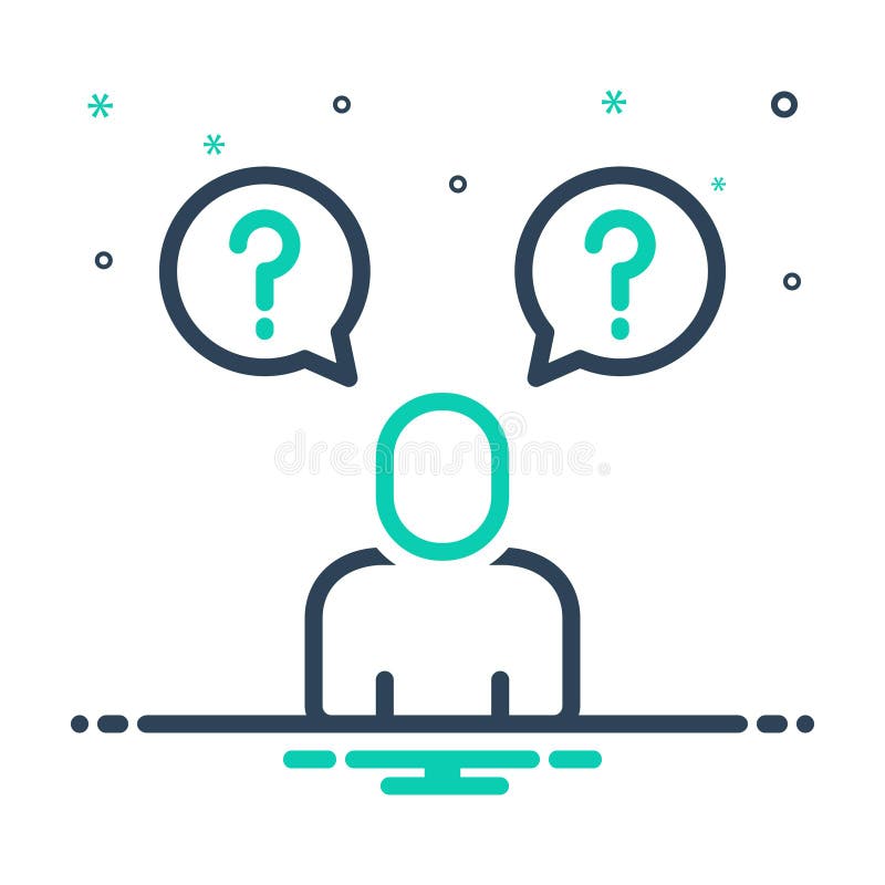 Mix Icon for Inquire, Calibrate and Question Stock Vector ...