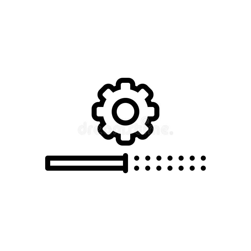 Black Line Icon for Installation, Install and Update Stock Vector ...