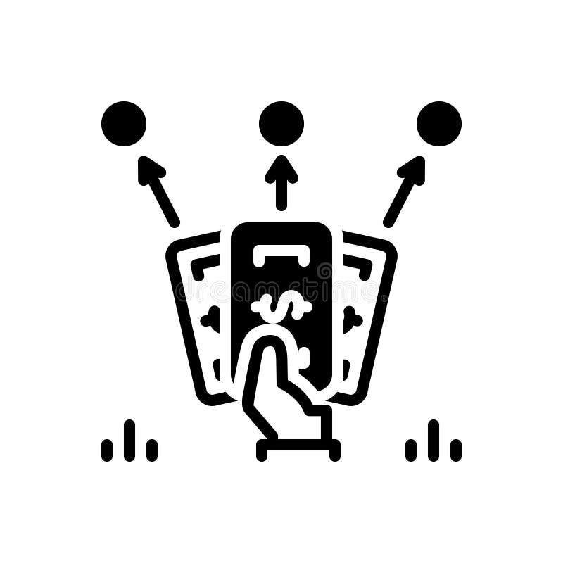 Black Solid Icon for Installment, Portion and Debts Stock Vector ...