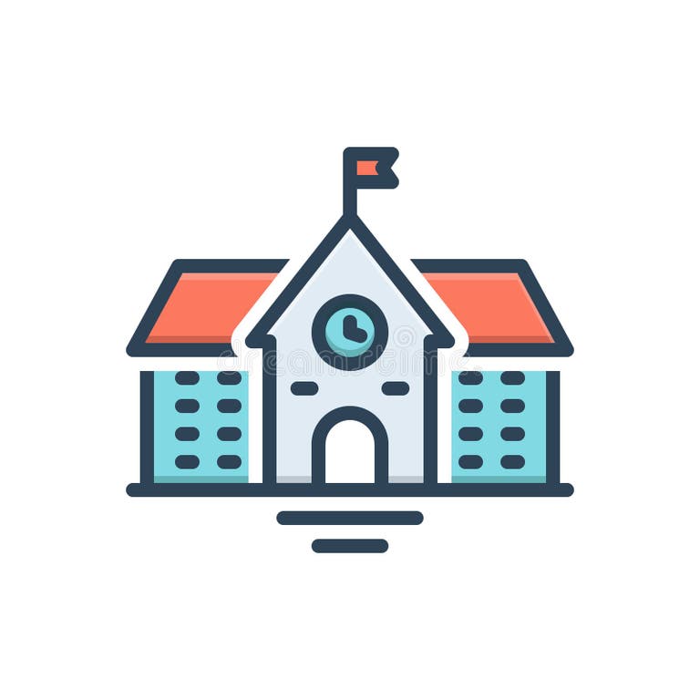 Color Illustration Icon for Institutional, Architecture and Building ...