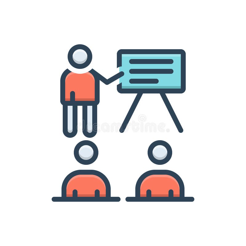 Color Illustration Icon for Instruction, Trainer and Teacher Stock ...