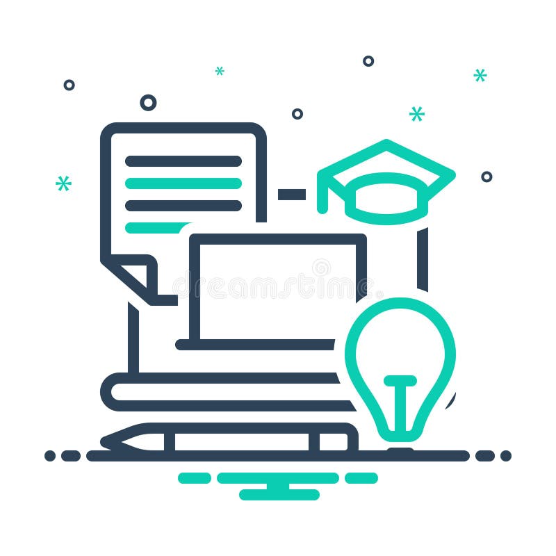 Mix Icon for Instructional, Informational and Education Stock ...