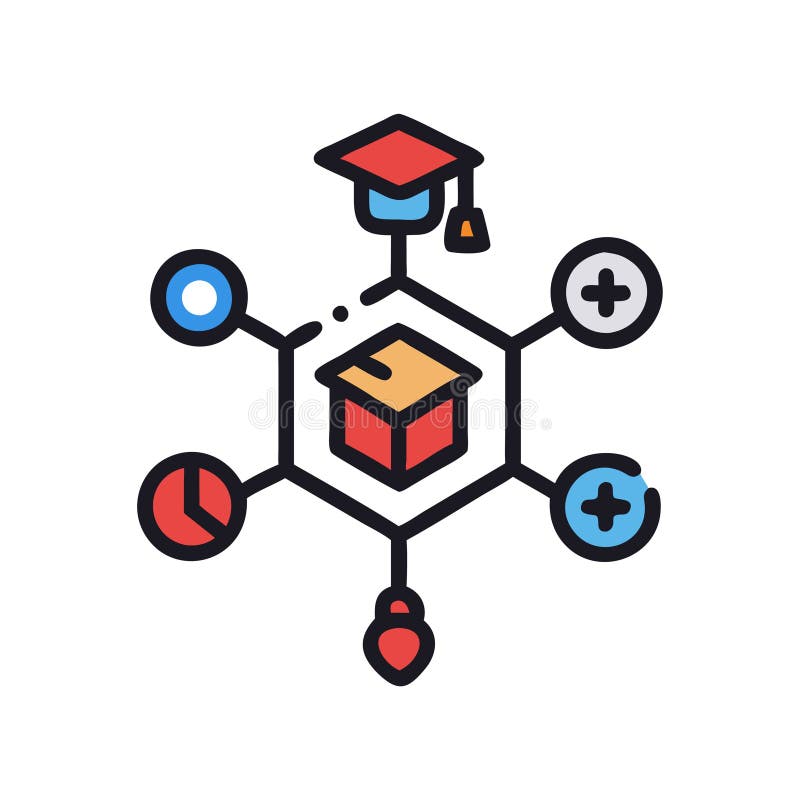 Icon for Integrated Learning Stock Vector - Illustration of book ...