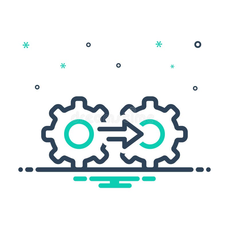 Mix Icon for Integrating, Integrate and Maintenance Stock Vector ...