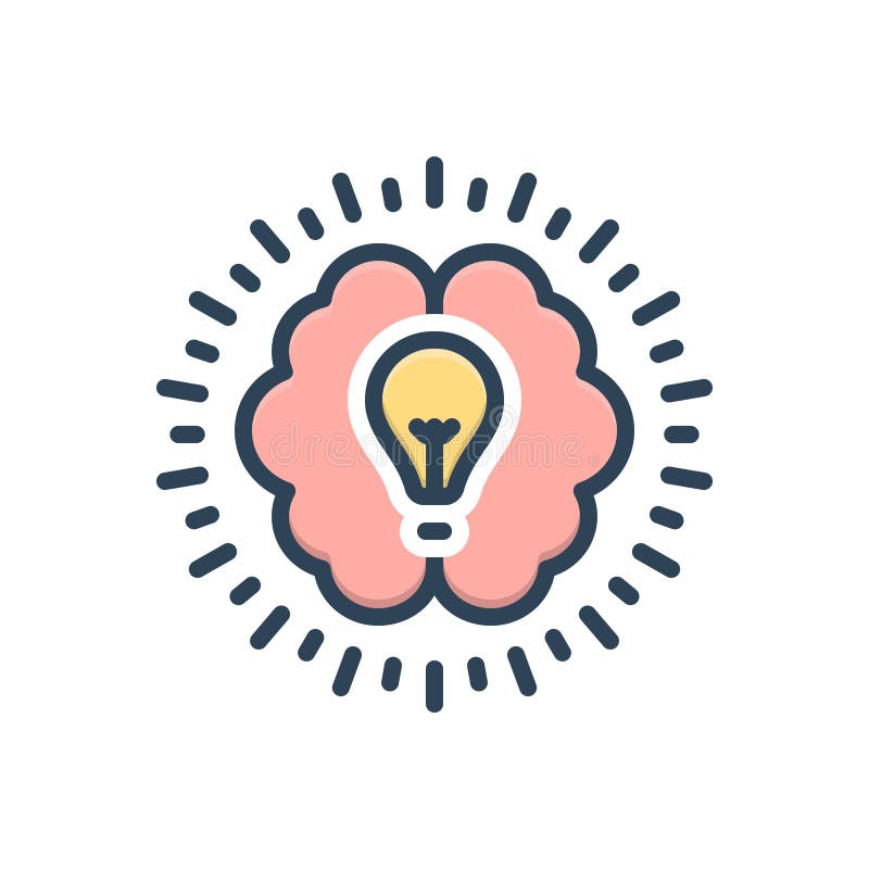 Color Illustration Icon for Intellectual, Mental and Intellective Stock ...