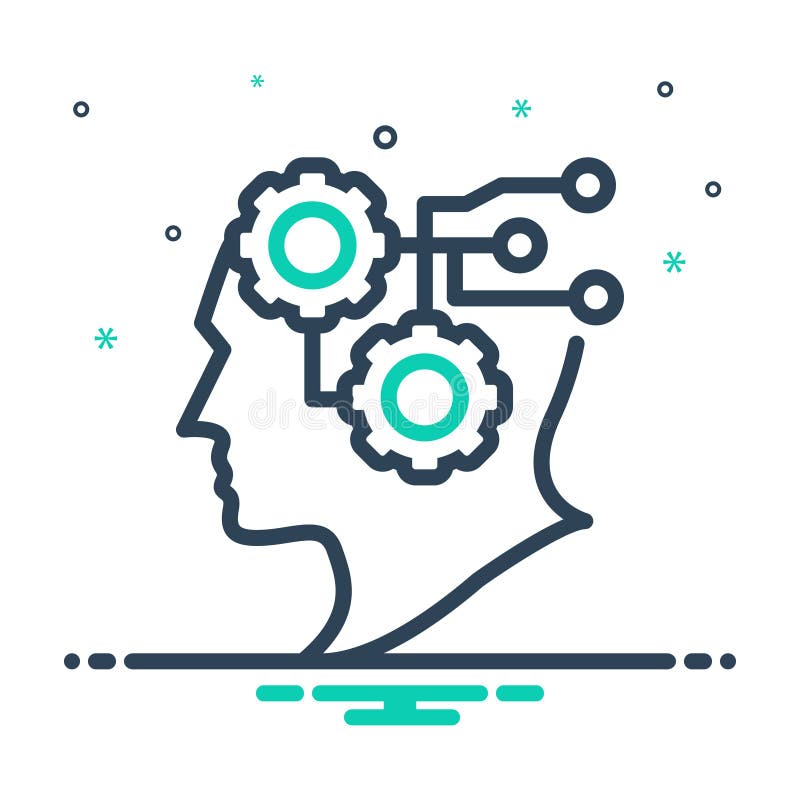 Mix Icon for Intelligence Search, Intellect and Comprehension Stock ...