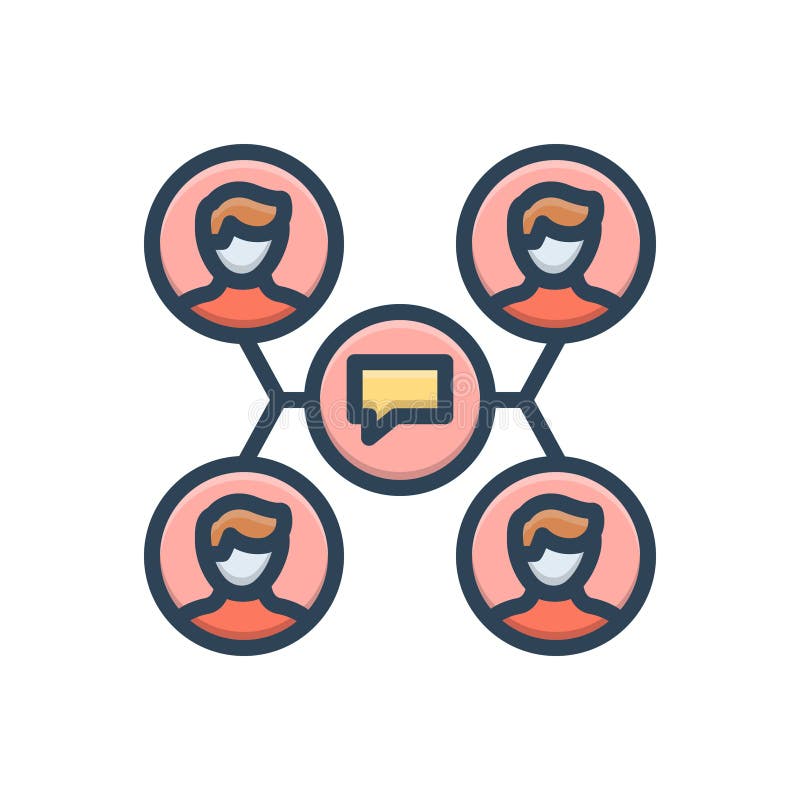 Color Illustration Icon for Interaction, Communication and Conversation ...